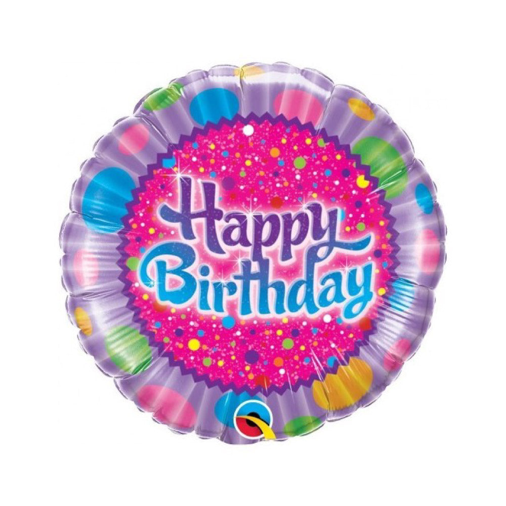 Globo Metalizado 18" HBD Rosa Puntos x 1 und | Todo para fiestas ...