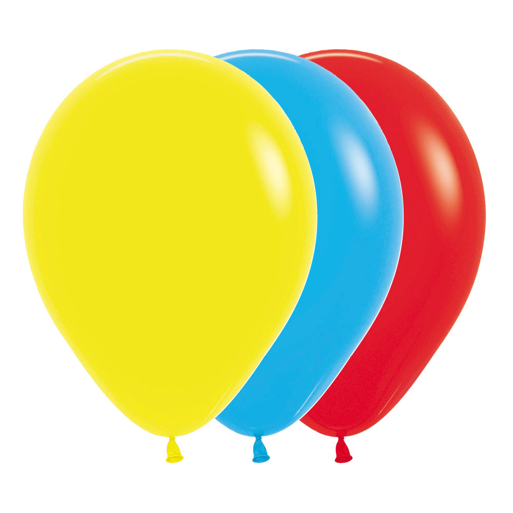 Globos R12 Tricolor Surtido x 12 und - Decoracion con globos | Confetti ...