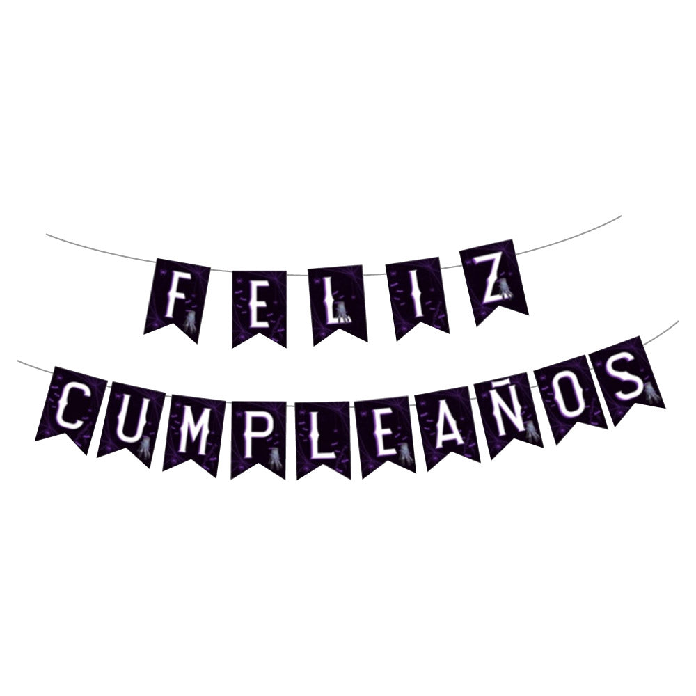 Letrero Feliz Cumpleaños Merlina - Fiestas temáticas | Confetti ...