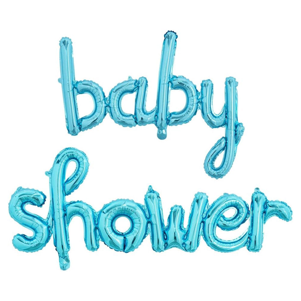 Letrero Metalizado Baby Shower Azul x 1 und - Baby Shower | Confetti ...