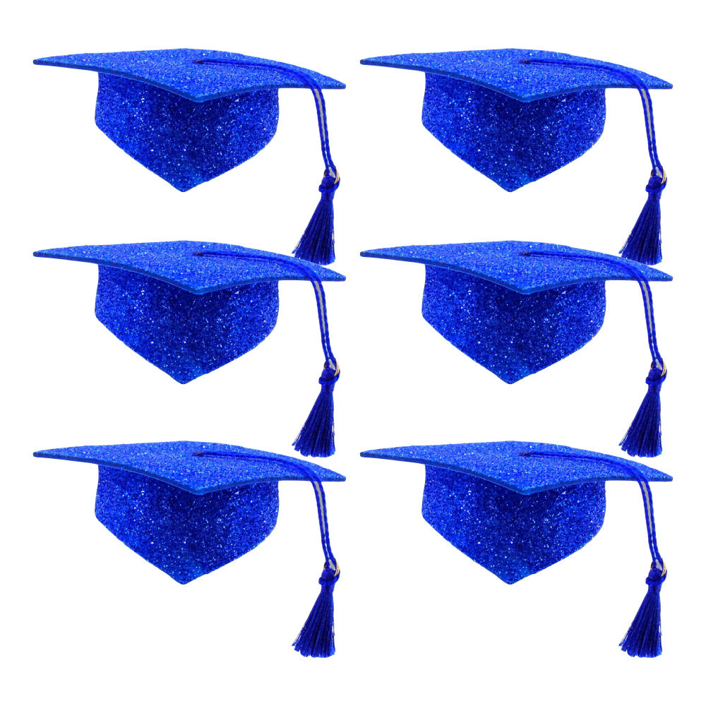 Mini Birretes Azules 3D x 6 und - Adornos de graduación | Confetti ...