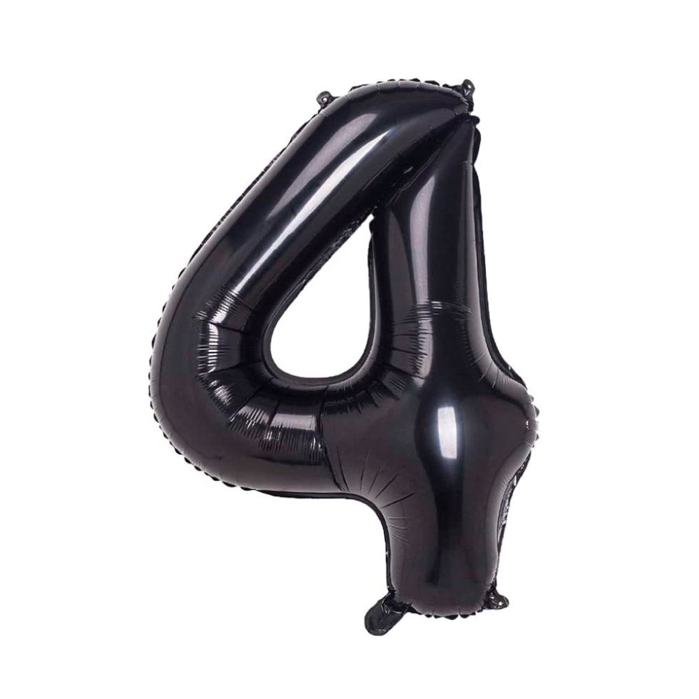 Numero Metalizado 16" Negro x 1 und - Globos metalizados | Confetti ...
