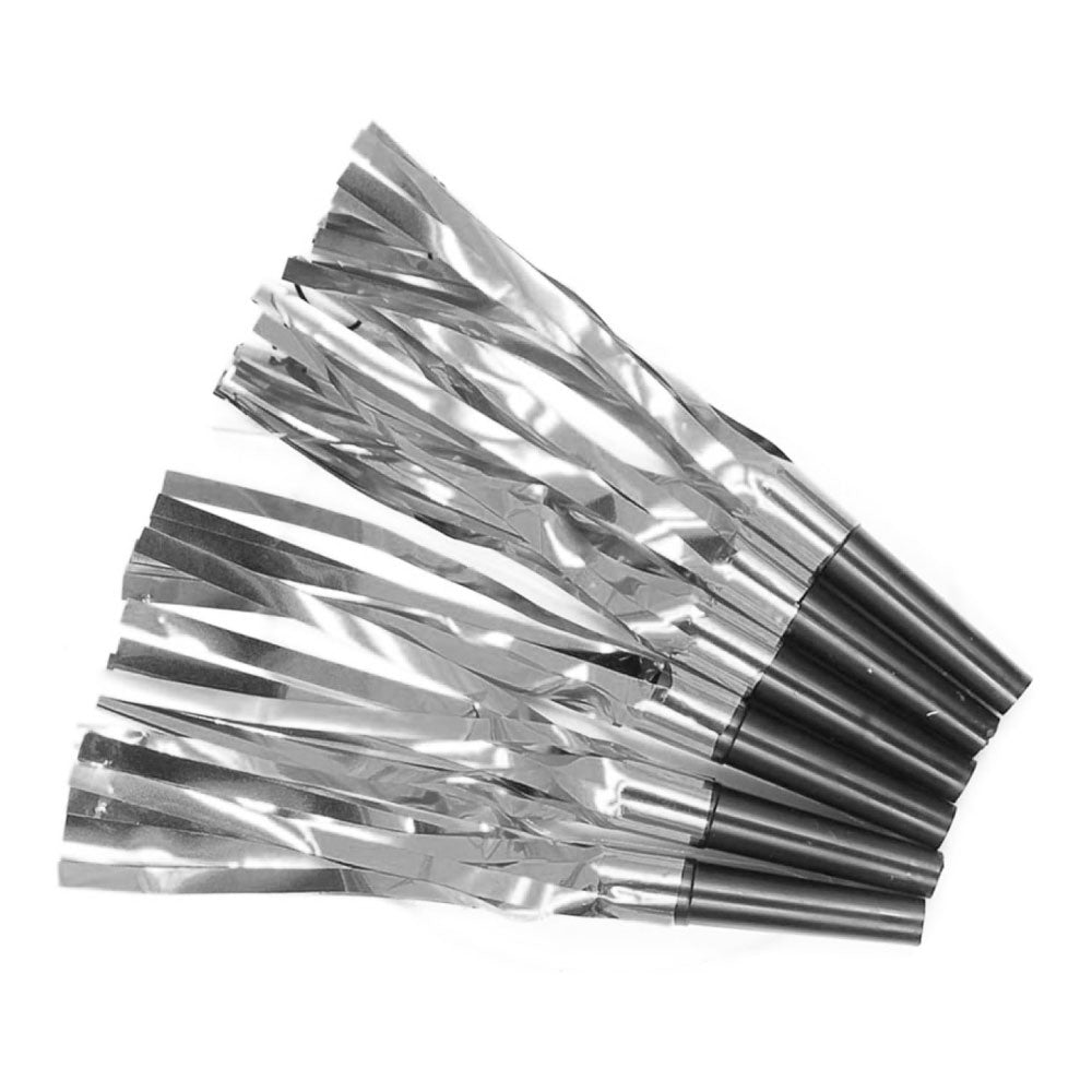 Pitos con Flecos Plateados x 6 und | Productos para la hora loca ...