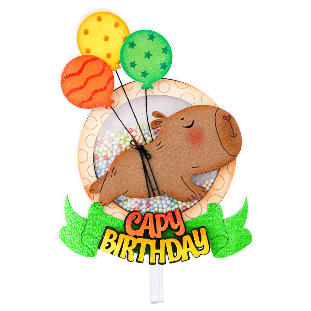 Topper Birthday Capibara x 1 und - Decoración de torta | Confetti ...