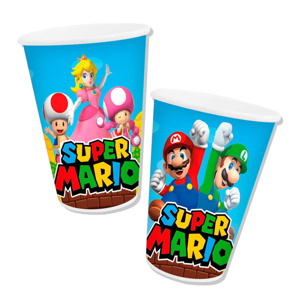 Vaso Mario Bros x 8 und - Fiesta Mario Bros | Confetti – Confetti Colombia